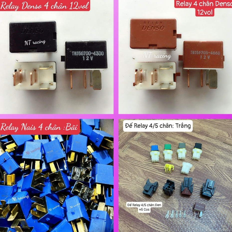 relay 12V 4 chân, 5 chân Denso ,Nais , Omron, hàng tháo xe chính hãng ( NEW 2025 ) | Shopee Việt Nam