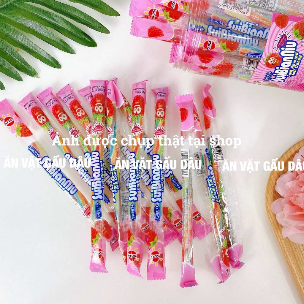 Kẹo dẻo xoắn cầu vồng bông đường hương trái cây (thanh 13g) | Shopee ...