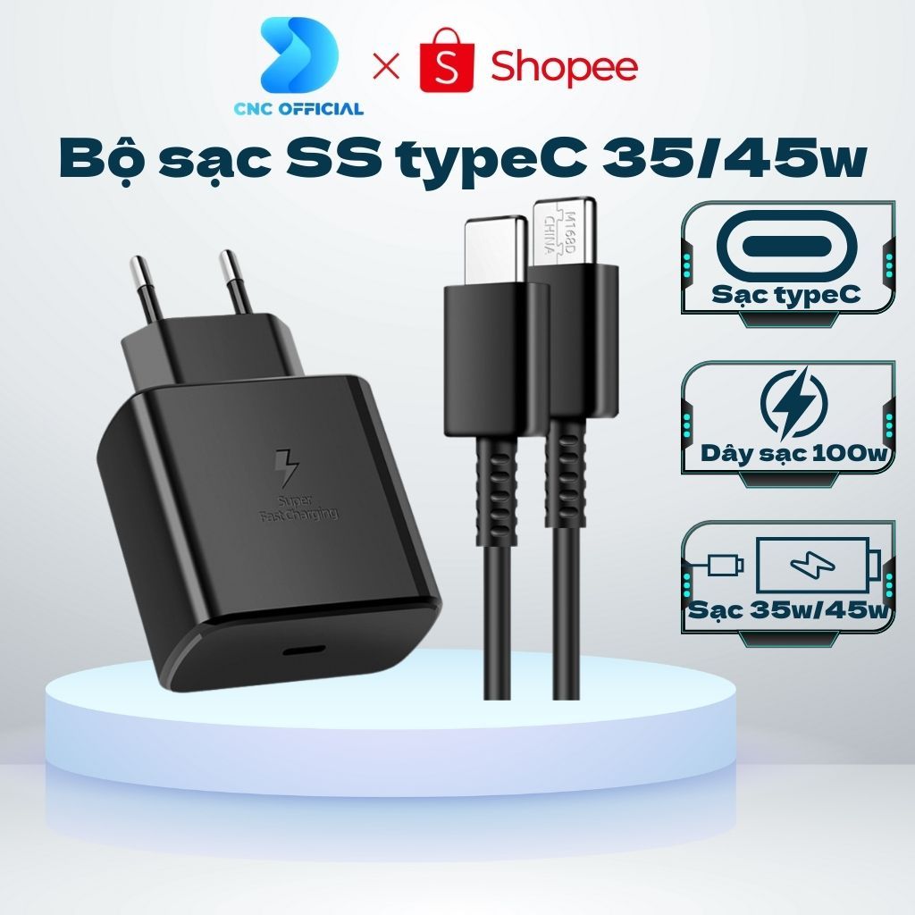 Bộ sạc Samsung hỗ trợ sạc nhanh 45w ,35w cho các dòng điện thoại SS ...
