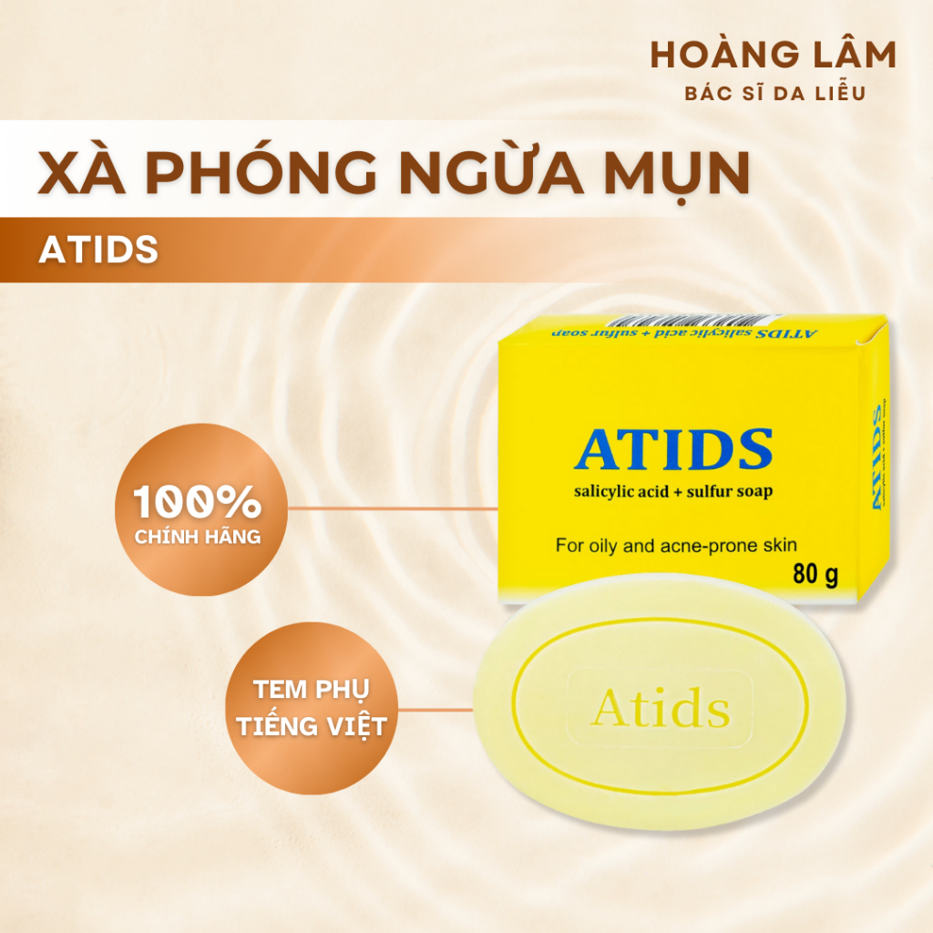 Xà phòng ATIDS Vàng ngăn ngừa mụn lưng và dày sừng nang lông, ELATIDS ...
