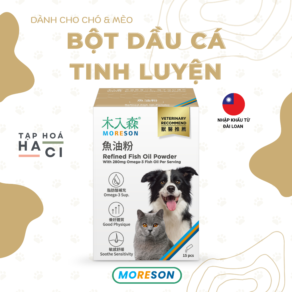 Bột Dầu Cá Tinh Luyện MORESON | Dành cho Chó và Mèo | Shopee Việt Nam