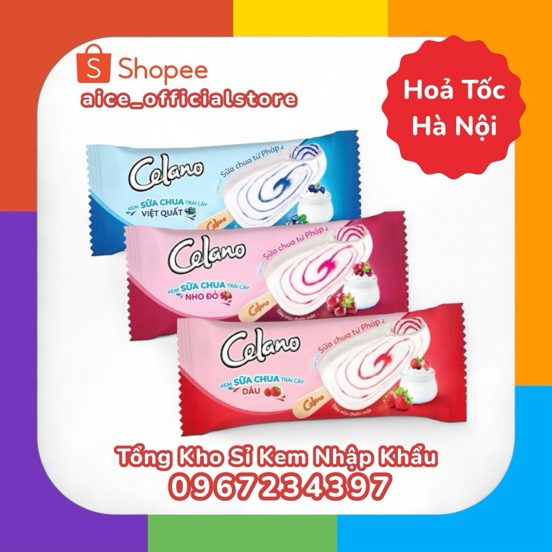 [Hoả Tốc Hà Nội] Kem Celano Sữa Chua Trái Cây Dâu/ Việt Quất/ Nho Đỏ 65g - Hàng Chính Hãng ...