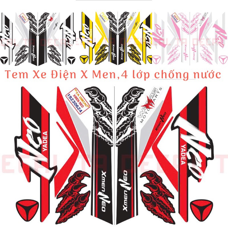 Tem xe điện X men mẫu chữ Neo,tem 4 lớp chống nước cao cấp | Shopee ...