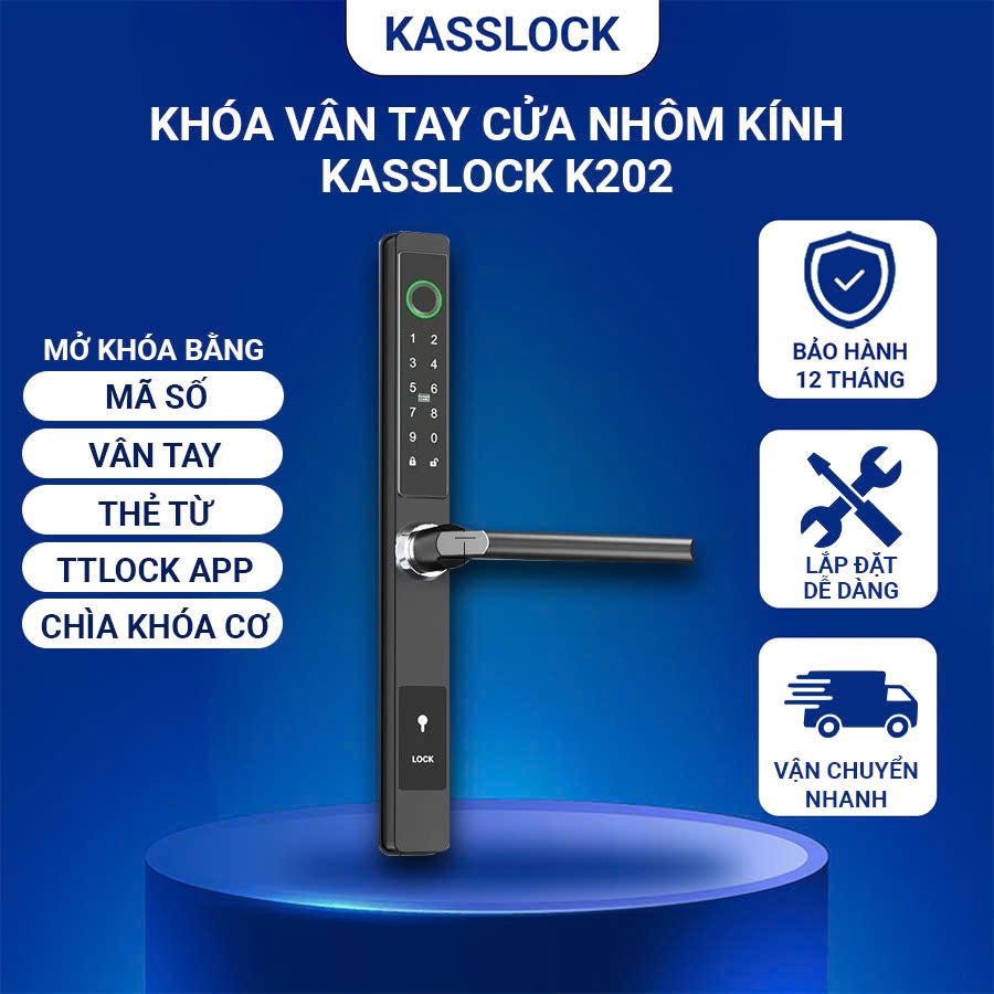 Khóa Vân Tay Cửa Nhôm Kính Kasslock K202 - giải pháp kiểm soát cửa ra ...