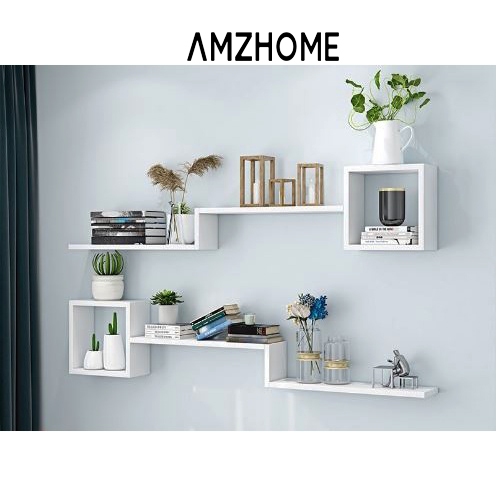 Kệ Gỗ Treo Tường Trang Trí, Kệ Hình Vuông, AMZ-K004, Kệ Trang Trí Decor ...