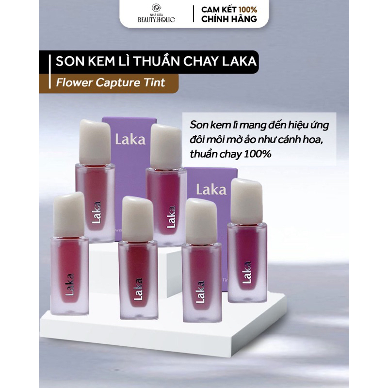 Son kem lì thuần chay LAKA FLOWER CAPTURE TINT | Shopee Việt Nam