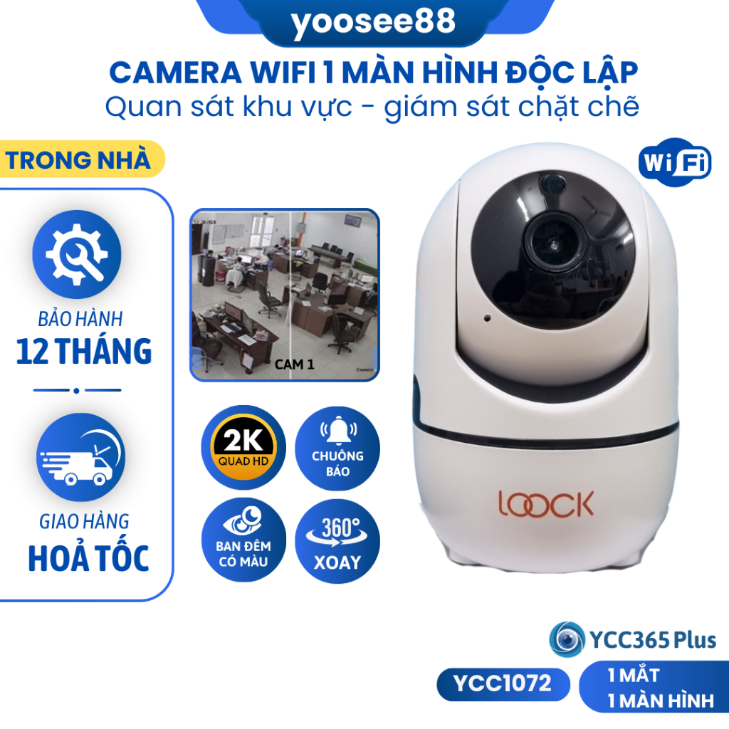 Camera IP wifi YooSee/YCC365 PLUS trong nhà FullHD - thiết kế nhỏ gọn dễ thương – Đàm thoại 2 ...