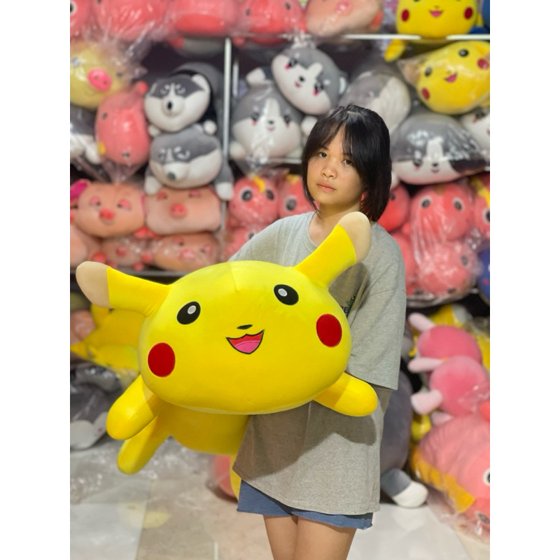 Gấu bông pikachu size 1m2-1m gấu bông cao cấp thú nhồi bông gối ôm ...