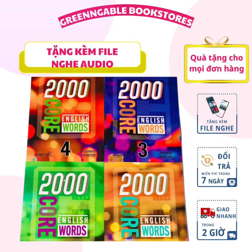 Sách - 2000 core English words- bộ 4 cuốn | Shopee Việt Nam