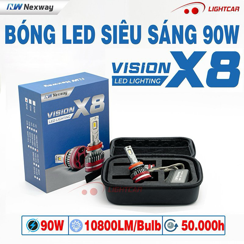 Bóng Led Vision X8 90W Siêu Sáng chân HB3-9005 | Shopee Việt Nam