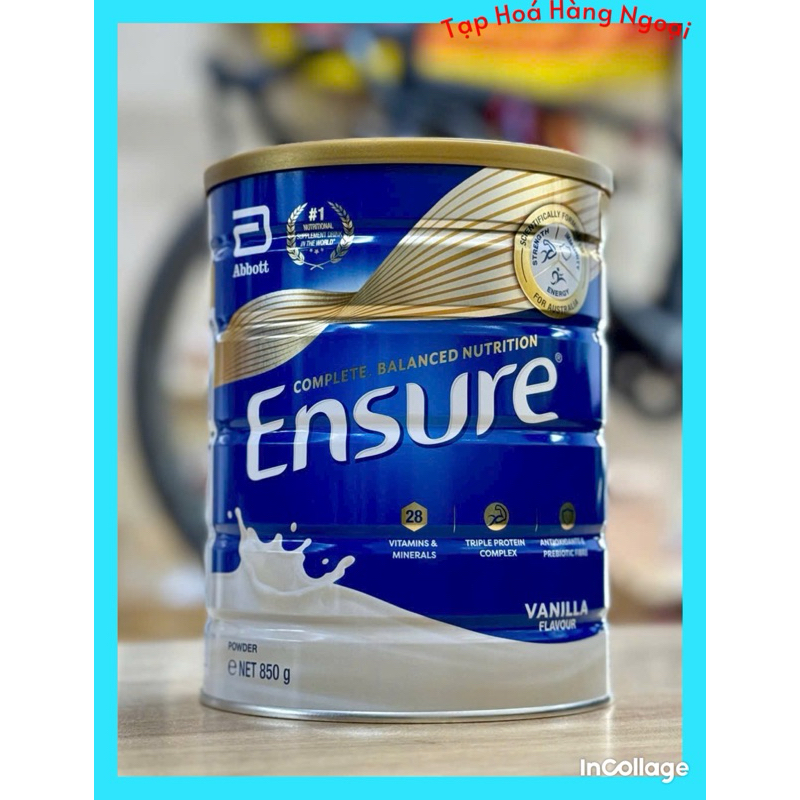 SỮA BỘT ENSURE ÚC VỊ VANI LON 850G | Shopee Việt Nam