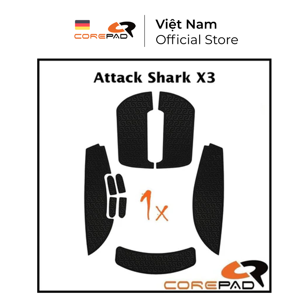 Bộ grip tape Corepad Soft Grips Attack Shark X3 - Hàng Chính Hãng ...