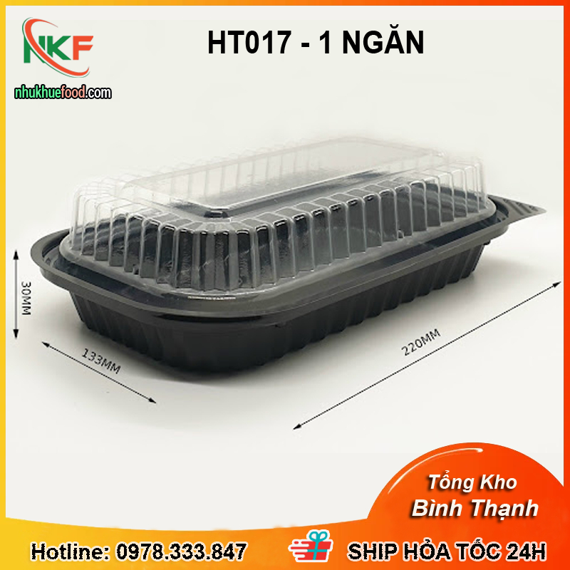 50 Cái Hộp Nhựa HT17 1 Ngăn - HT17 2 Ngăn Có Nắp Đậy, Hộp Đựng Thức Ăn Chín Mang Đi, Hộp Dùng ...
