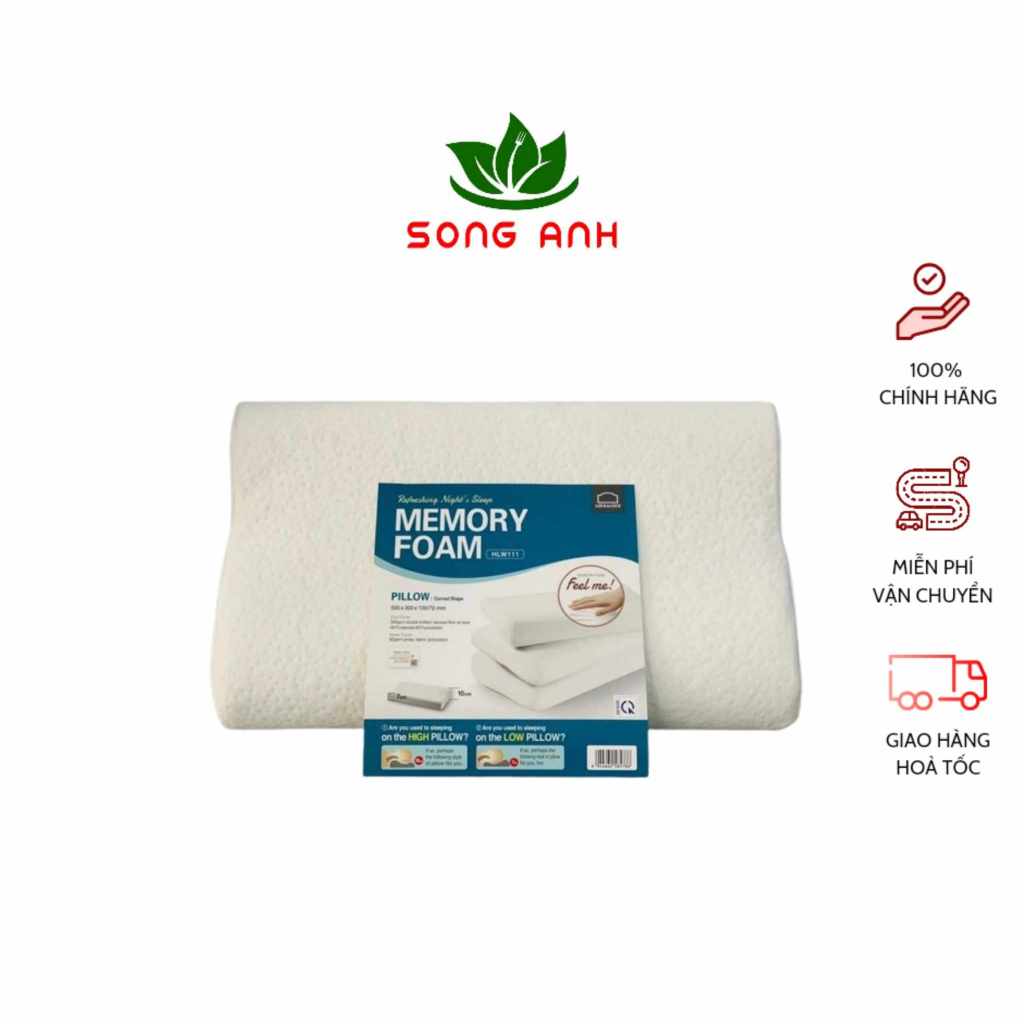 Lock&Lock gối Memory Foam 50D hình cong HLW111 cho giấc ngủ ngon và sâu ...