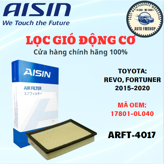 Lọc gió động cơ xe Toyota Revo, Fortuner 2015->2020 chính hãng Aisin ...