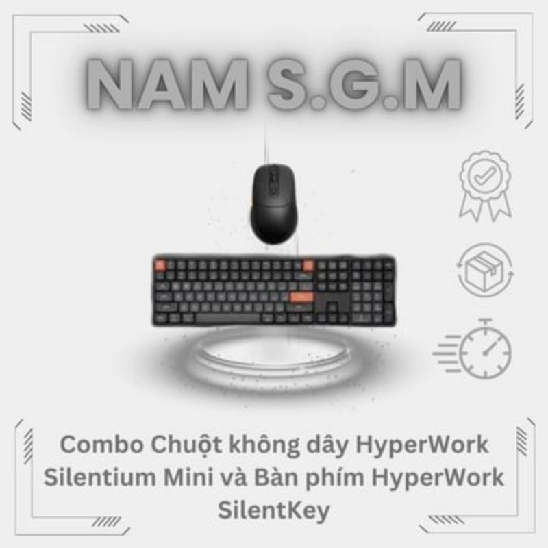 Bàn phím không dây HyperWork SilentKey & Silentium Mini (Hàng chính ...