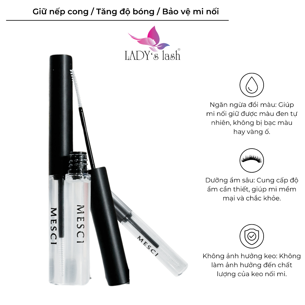Coating Mascara 10ml by MESCI - Dưỡng mi, giữ nếp, tỏa sáng, mi nối bền ...