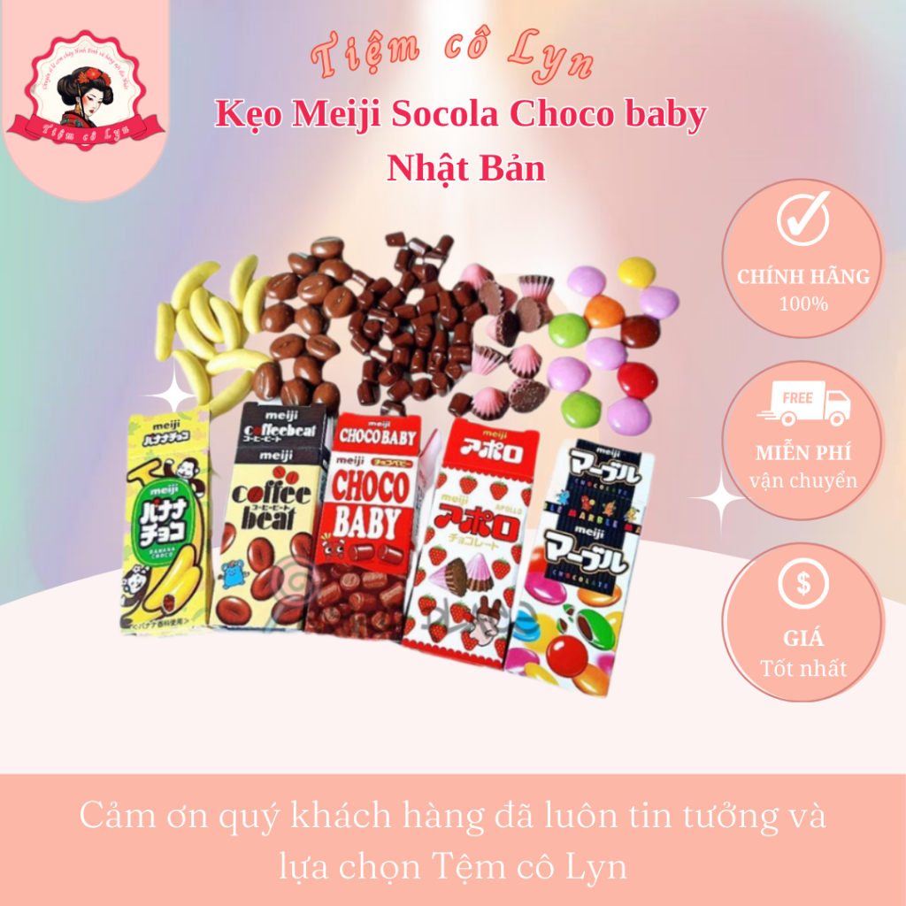 Kẹo Meiji Socola Choco baby Nhật Bản set 5 hộp nhỏ 50gr. 5/ 2025 ...