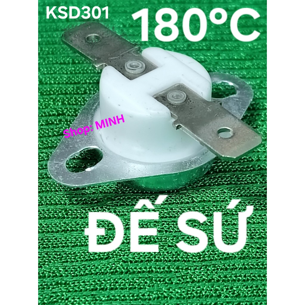 KSD301 đế sứ 180 độ C - relay nhiệt đế sứ ấm sắc thuốc 180 độ C KSD301 ...