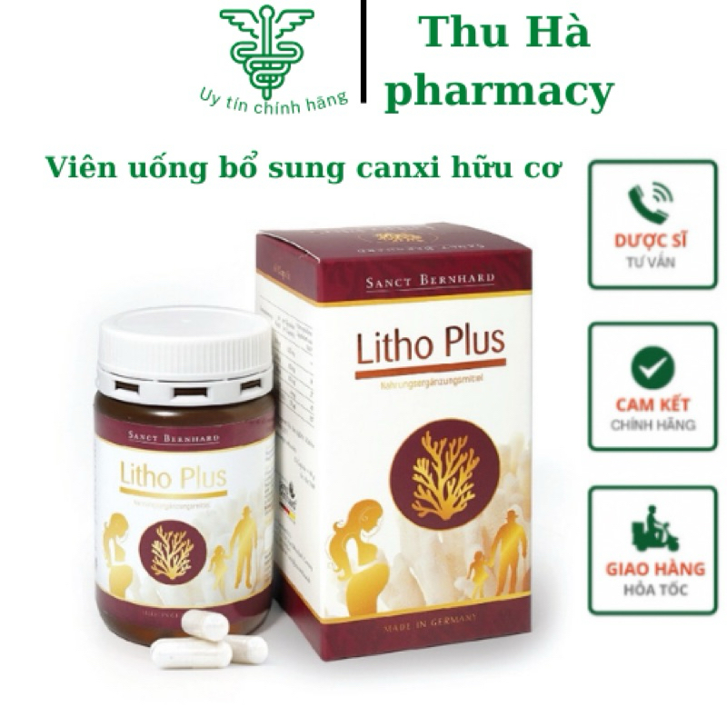 Viên uống Canxi Litho Plus - hỗ trợ bổ sung canxi hữu cơ, hỗ trợ giảm ...