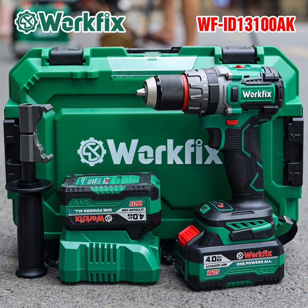 Máy Khoan Workfix 13mm WF-ID13100AK Lực Siết 100Nm 3 Chức Năng Khoan ...