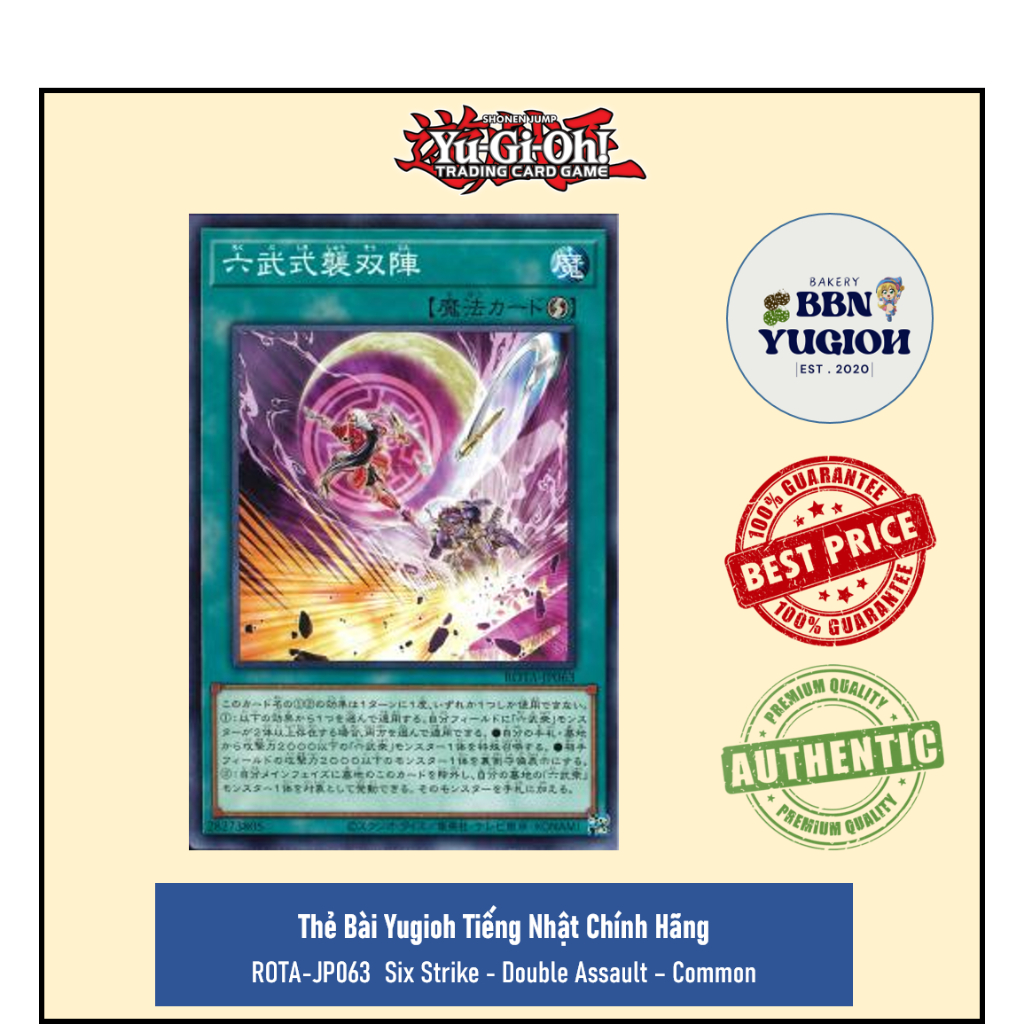 Thẻ Bài Yugioh Tiếng Nhật Chính Hãng: OTA-JP063 Six Strike - Double Assault - Common | Shopee ...