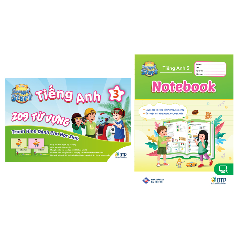 Sách - DTPbooks - Combo Tiếng anh 3 I-learn smart start Student's cards + notebook | Shopee Việt Nam
