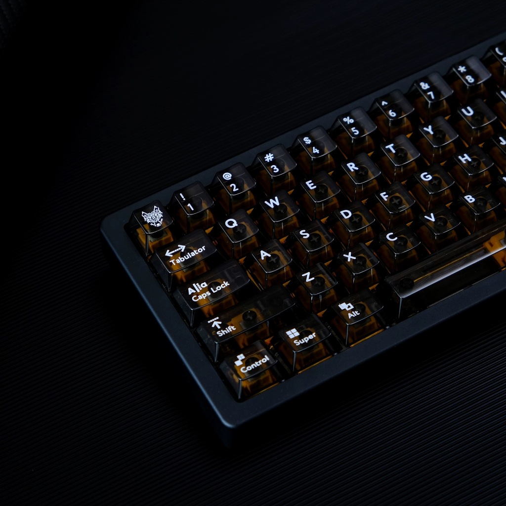 Keycap Aifei White on Black Clear PC | Cherry profile 114 nút xuyên led ...