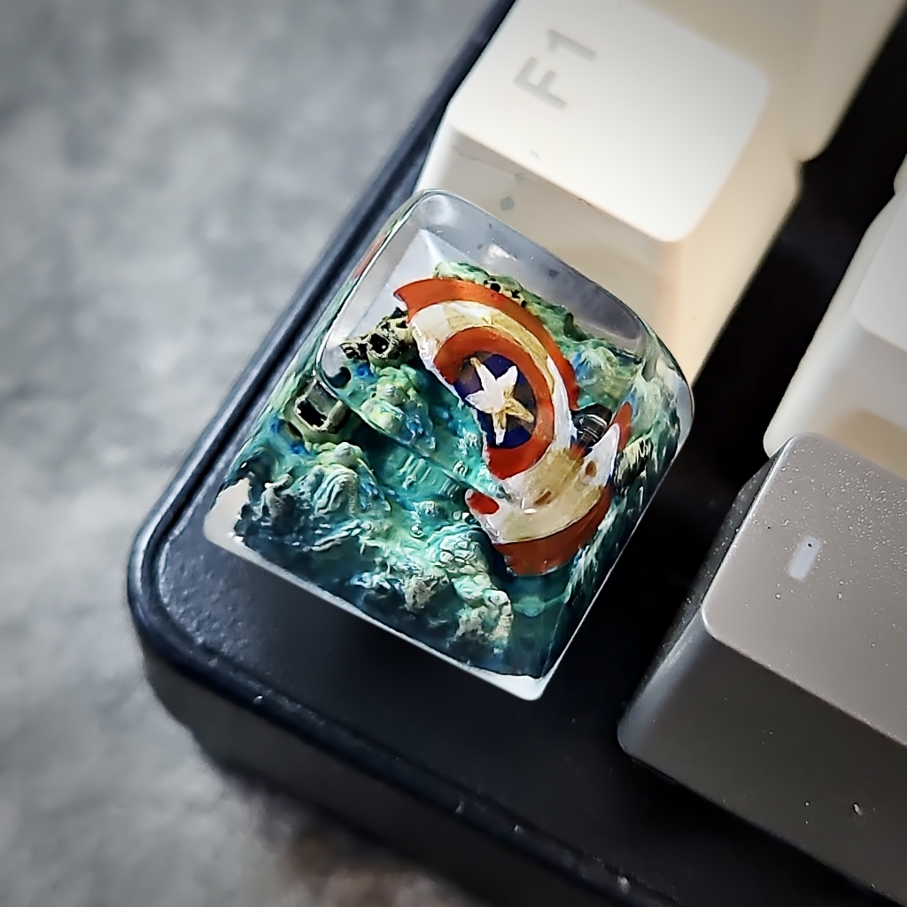 CA keycap, keycap custom, marvel, Captain shield keycap, keycap khiên ...