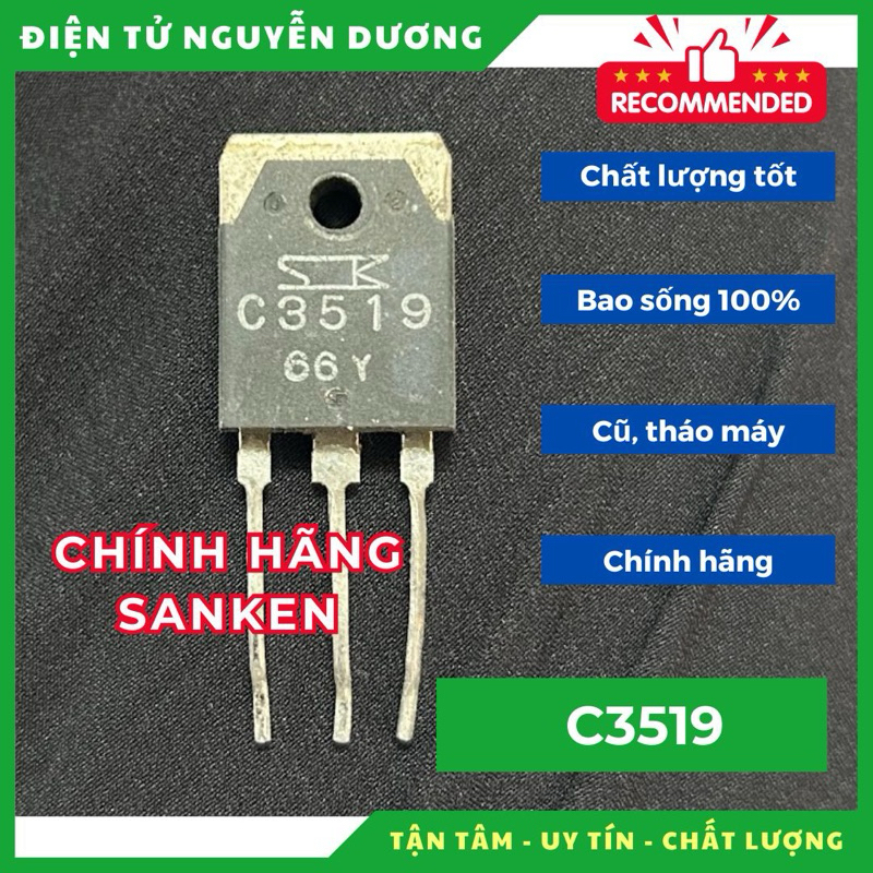 Transistor sò âm thanh C3519 chính hãng Sanken tháo máy | Shopee Việt Nam