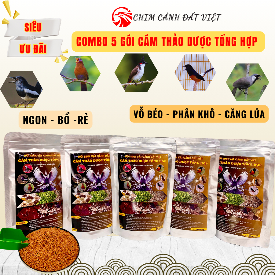(Gói 500G) Cám Chim Thảo Dược Tổng Hợp - HỘI SINH VẬT CẢNH ĐẤT VIỆT ...