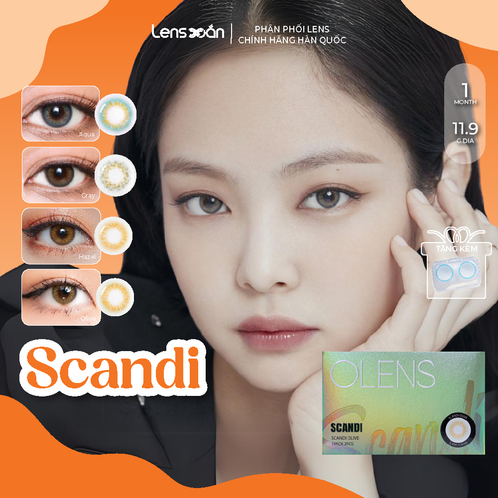 Kính áp tròng cận 1 tháng LENS XOẮN lens hàn quốc JENNIE BLACK PINK tự ...