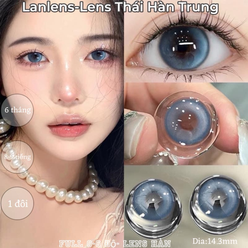 Kính áp tròng Lens Blue phong cách Douyin-Lan lens. | Shopee Việt Nam