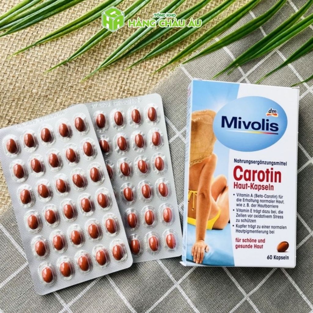 Viên Uống Chống Nắng Mivolis Carotin 60v / Viên Uống Sáng Da, Chống Lão ...