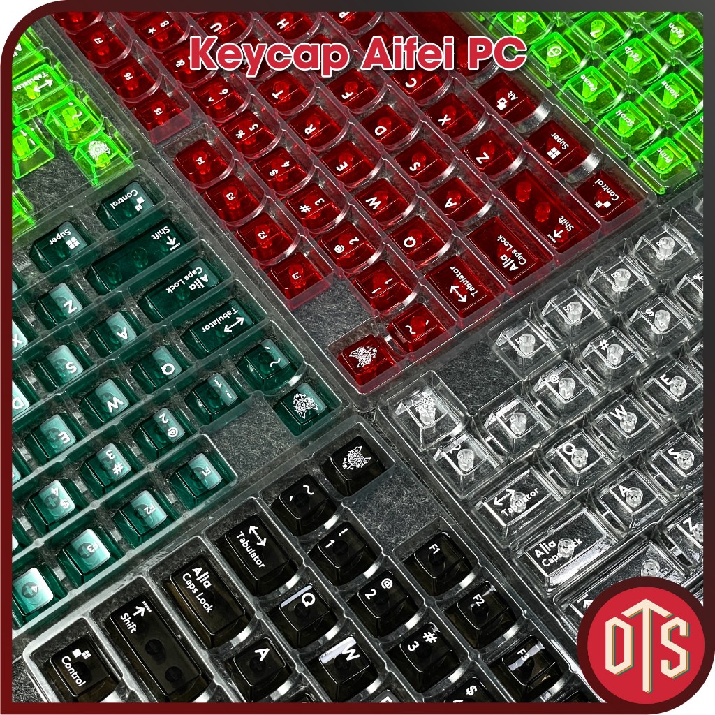 Keycap Aifei Clear PC trong suốt | Cherry profile 114 nút xuyên led ...