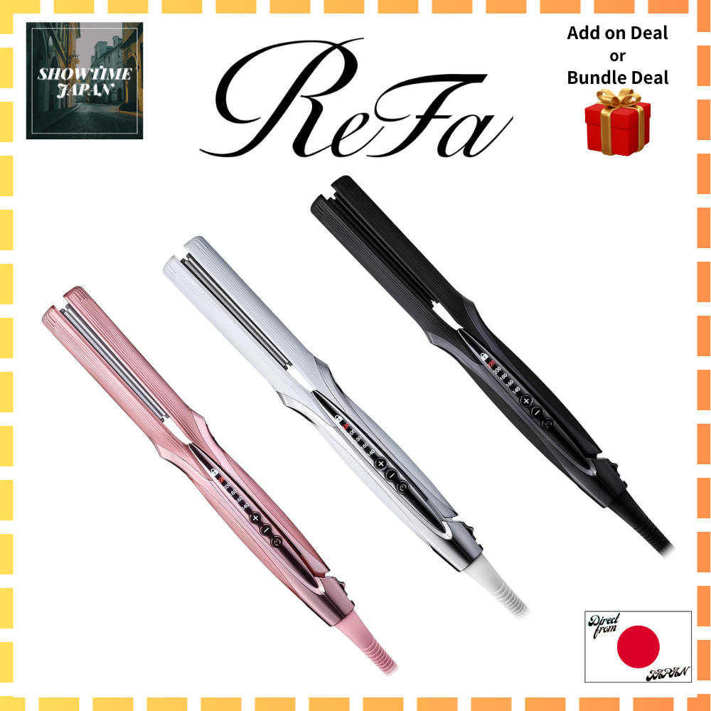 ReFa STRAIGHT IRON PRO [White / Black / Pink] Hair Iron MTG Shiny Hair ...