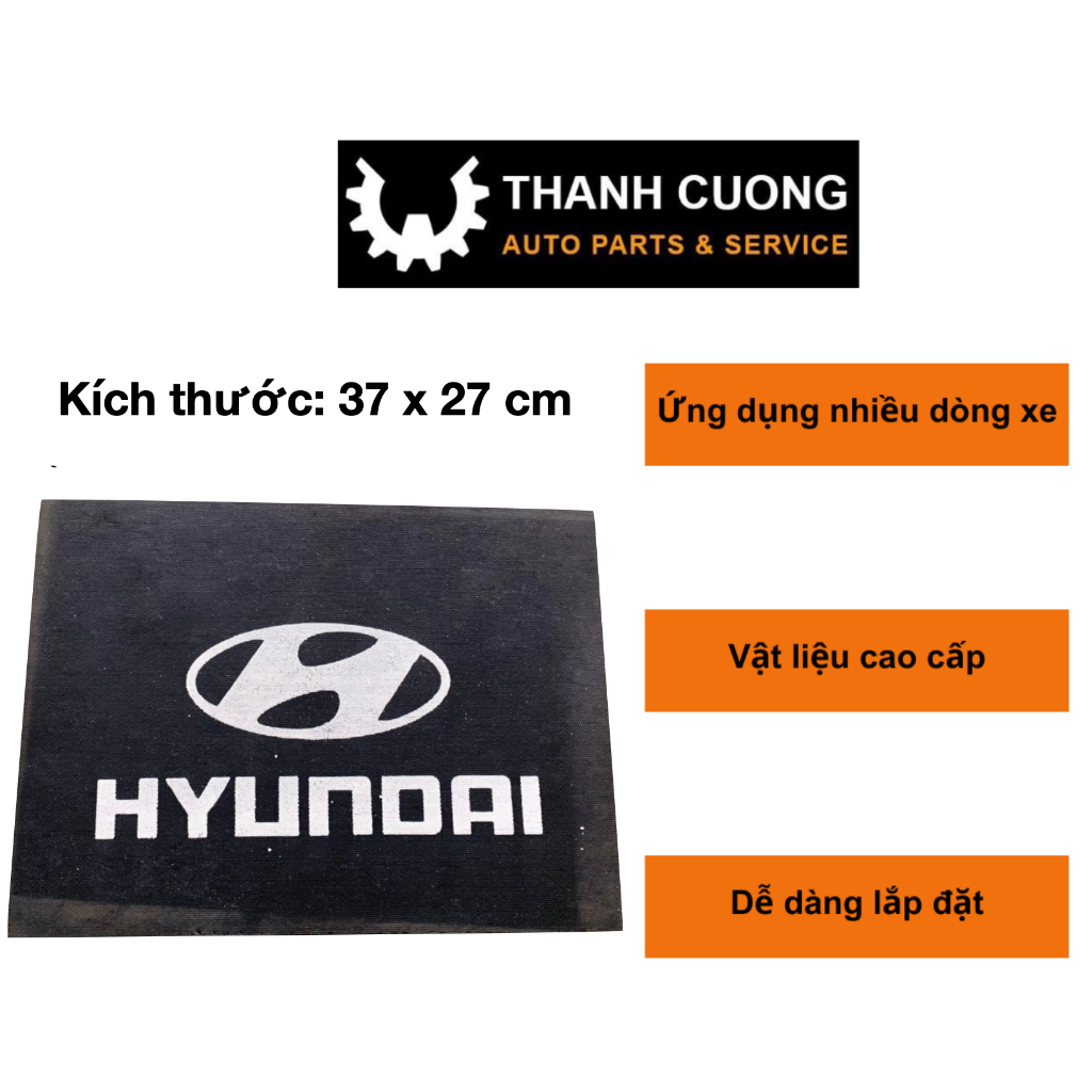 Tấm chắn bùn Hyundai vât liệu từ cao su dẻo có bố, lắp cho Xe 1T25-2T5 ...