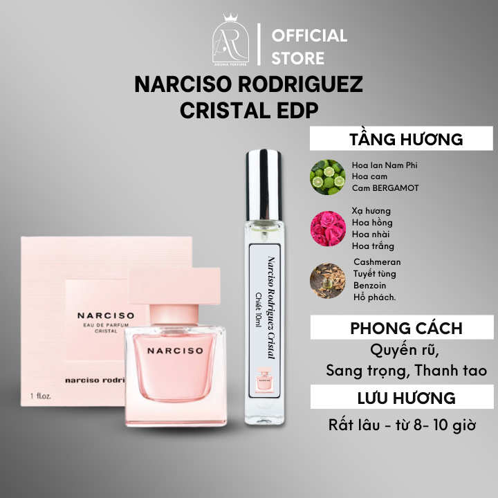 Nước hoa Narcis.o Rodriguez Cristal EDP(nar lùn chai trong) Dung tích ...