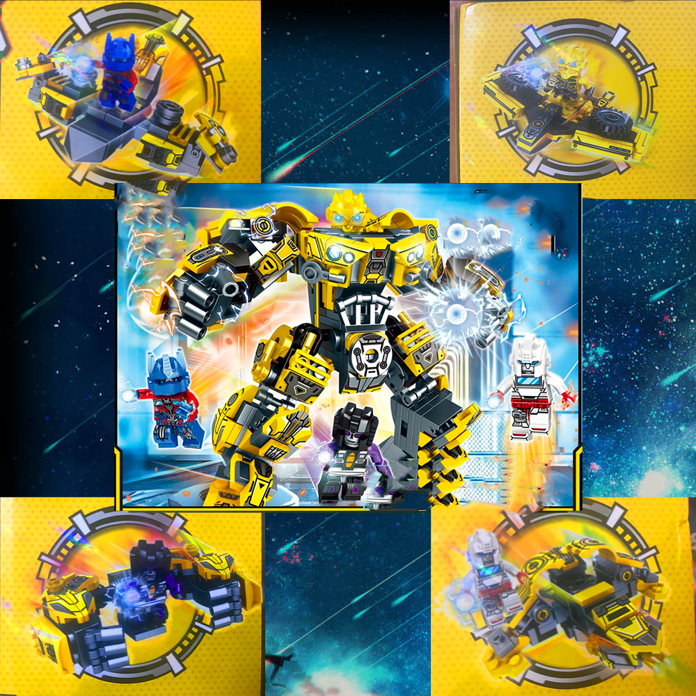 Đồ chơi trẻ em mô hình lắp ráp Bumblebee được kết hợp từ 4 robot ...