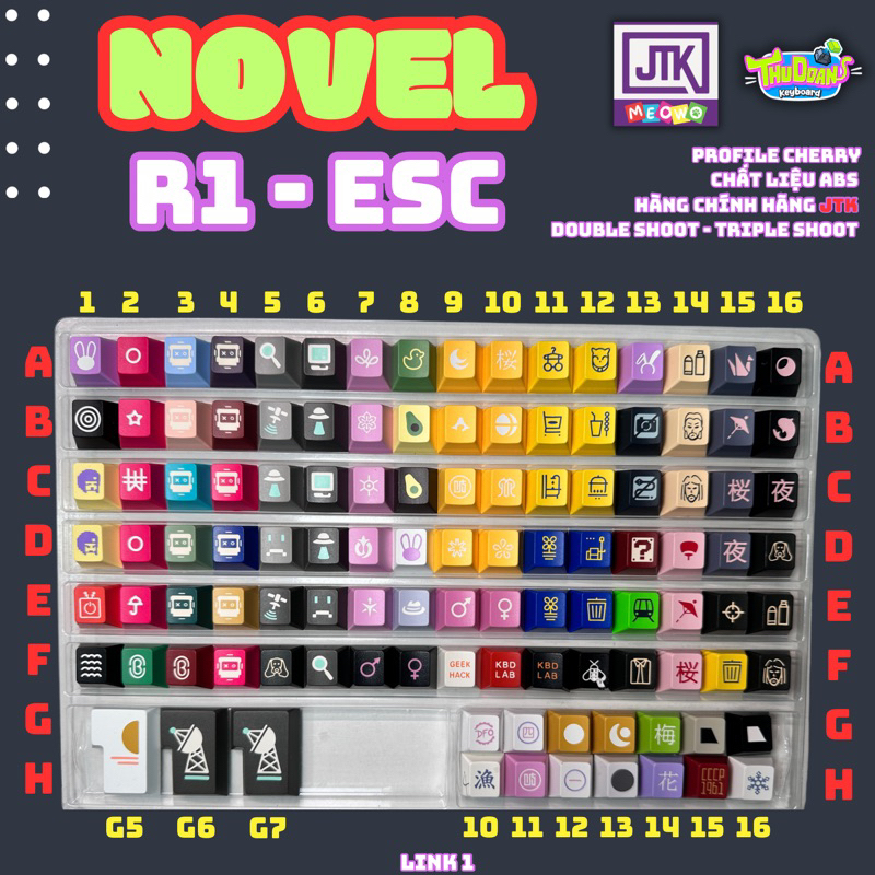 Novel JTK R1 | Keycap R1 | Nút Bàn Phím chính hãng | ABS - CHERRY ...