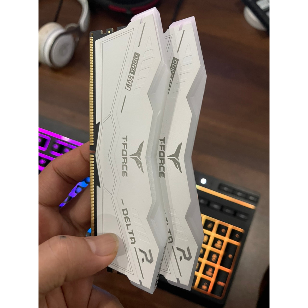 Ram DDR5 TForce Delta White RGB 32GB (2x16GB) DDR5 5200Mhz | Shopee ...