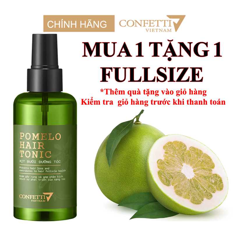 [MUA 1 TẶNG 1] Xịt bưởi mọc tóc Confetti 150ml giúp giảm gãy rụng và kích thích sự phát triển ...