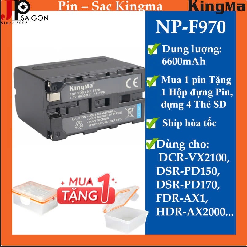 PIN KINGMA THAY THẾ CHO MÁY ẢNH SONY NP-F970 | Shopee Việt Nam