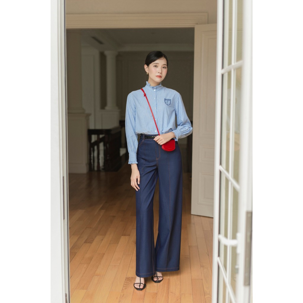 SET SƠ MI MIX QUẦN JEAN SUÔNG CAO CẤP - JANET by ESTRANO | Shopee Việt Nam