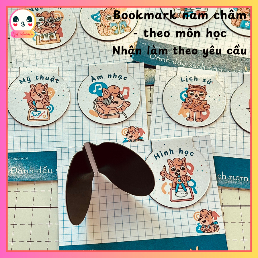 Combo 2 Bookmark nam châm theo môn học - Đánh dấu sách nam châm theo ...