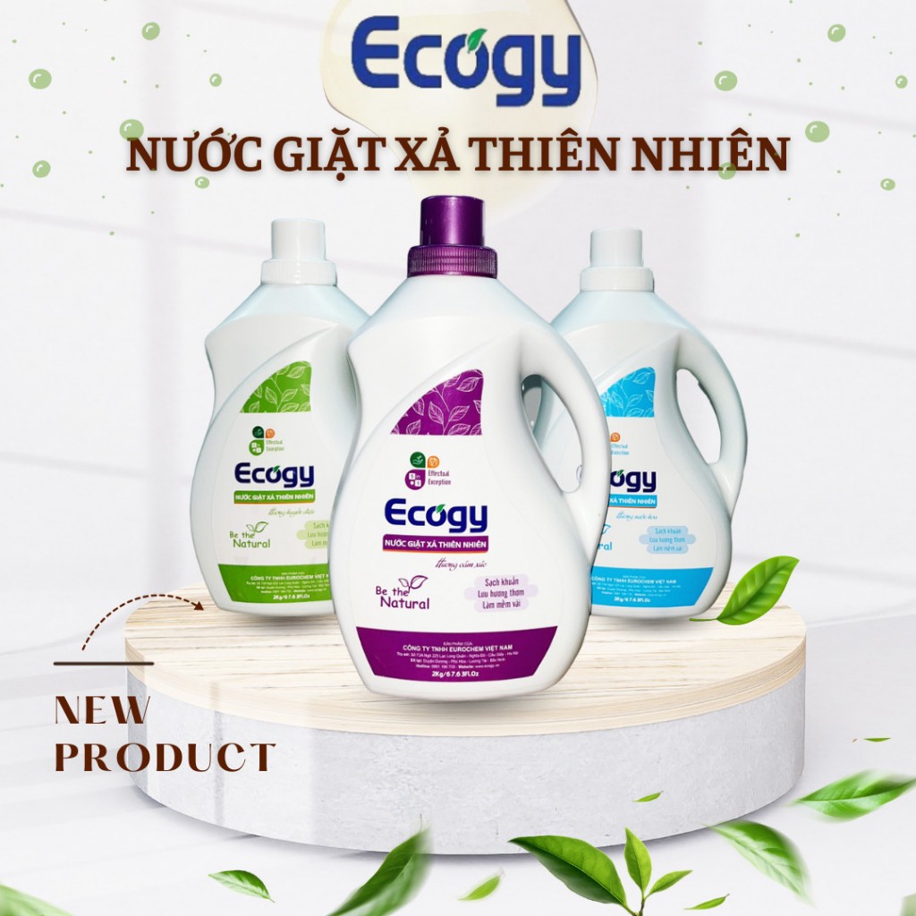 ECOGY Nước Giặt Xả Thiên nhiên 2Kg, chất tẩy từ Enzym thiên nhiên mềm ...
