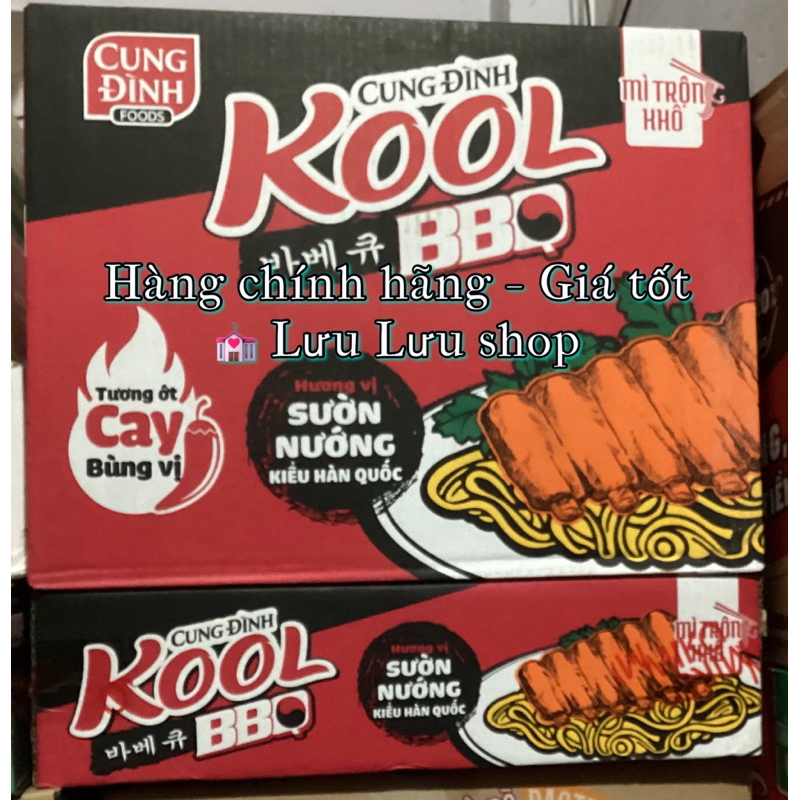 Thùng 30 gói mì trộn Cung Đình Kool sườn bbq 99gr | Shopee Việt Nam