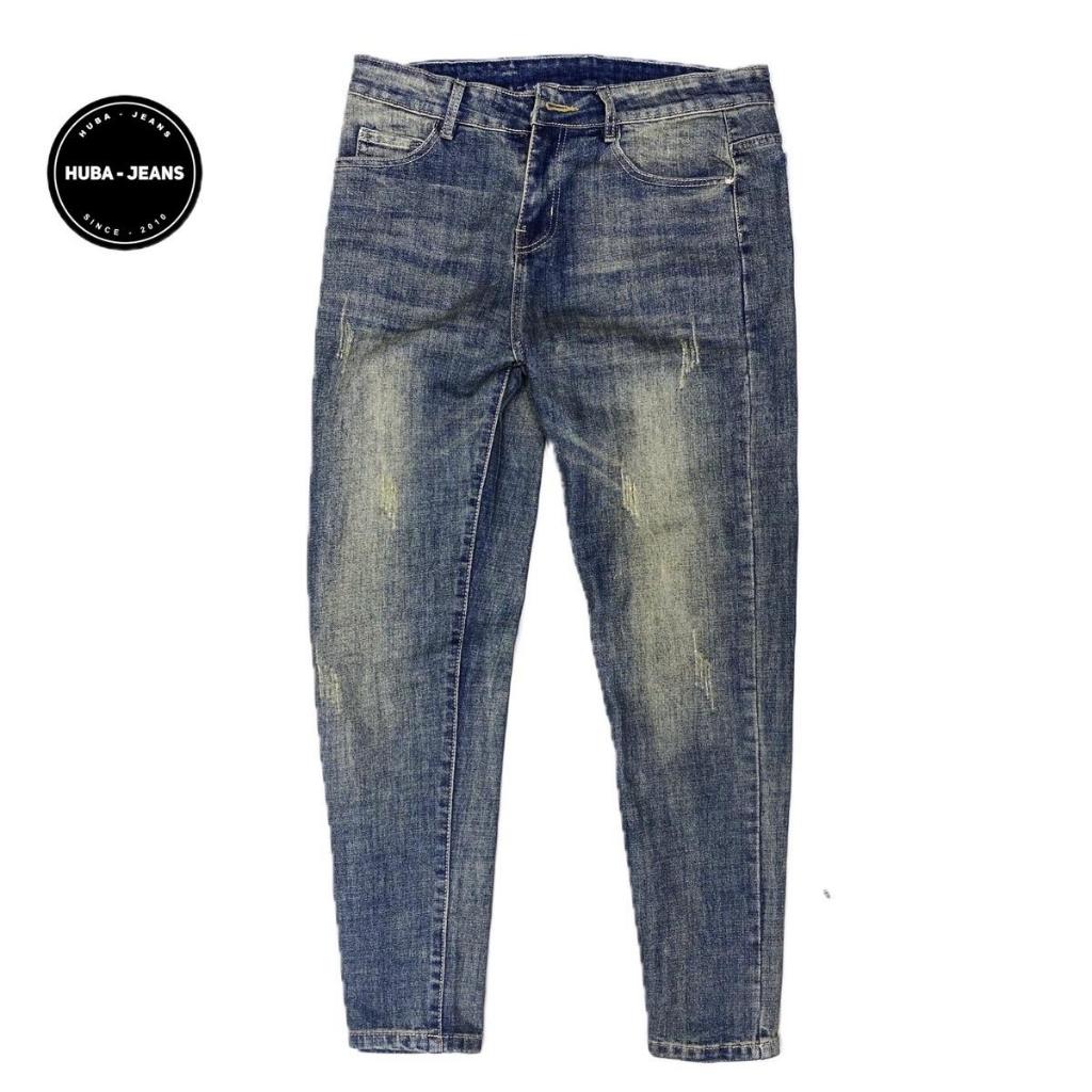 Quần jean nam HUBA-JEANS co giãn xanh RIÊU Menswear Pants Có Túi quần ...