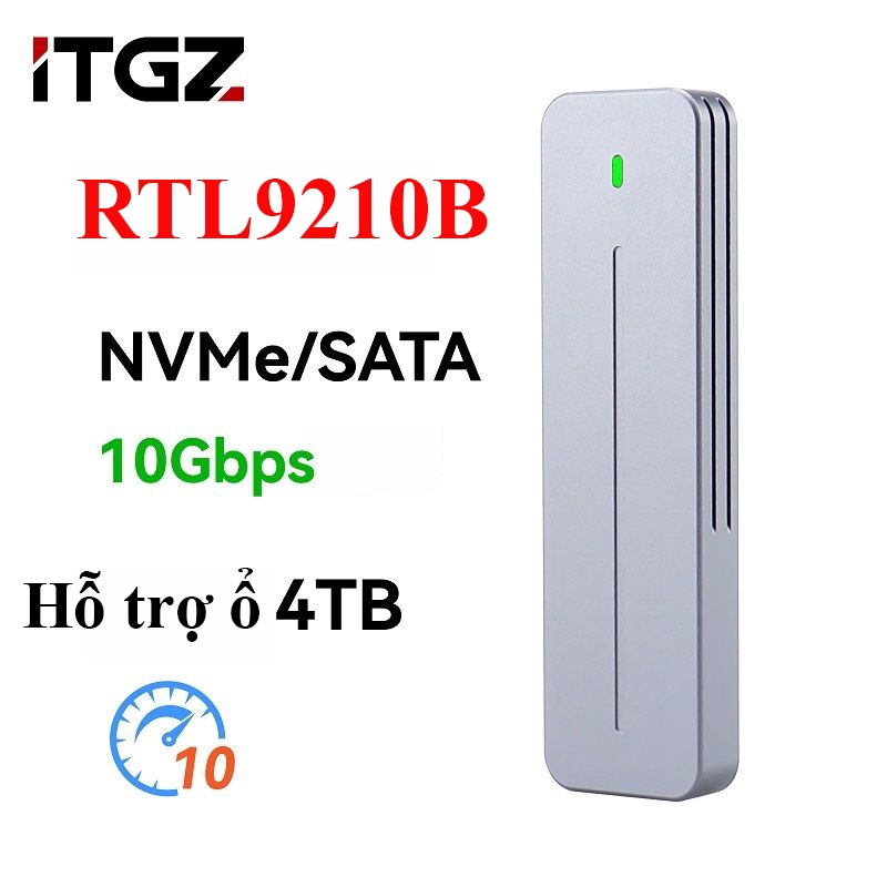 BOX SSD ITGZ , RIHAO M.2 NVMe 10Gbps USB 3.2 Gen2 , Hỗ trợ NVMe SATA ...