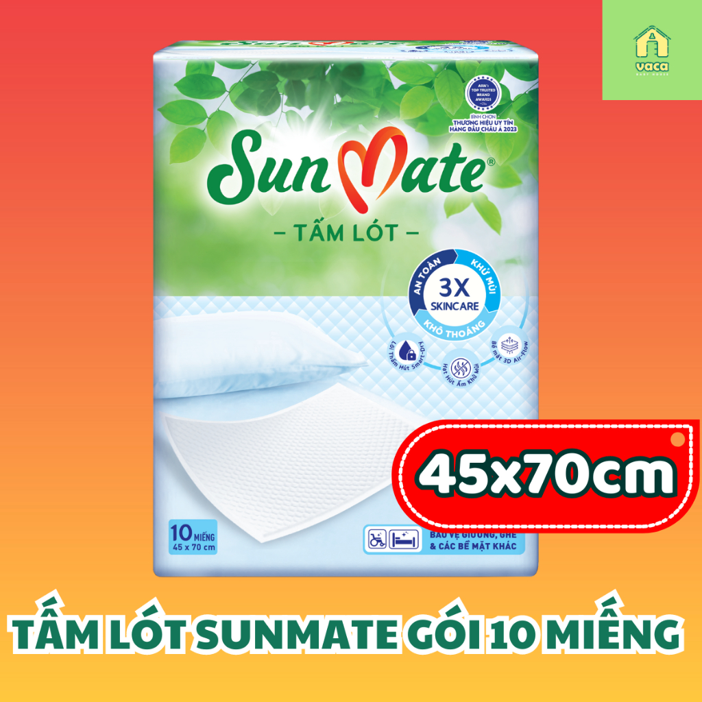 (HCM-Nowship) TẤM LÓT NGƯỜI LỚN/MẸ SAU SINH SUNMATE 10 MIẾNG | Shopee Việt Nam